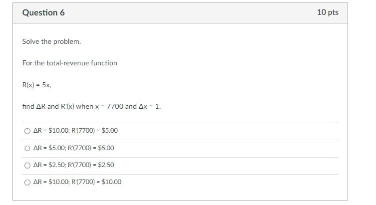 Solved Solve the problem. For the total-revenue function | Chegg.com
