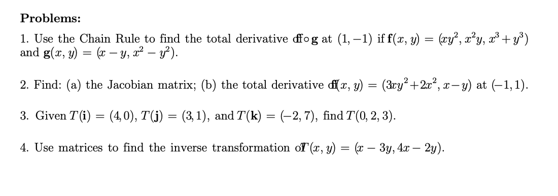 Solved 1. Use the Chain Rule to find the total derivative | Chegg.com