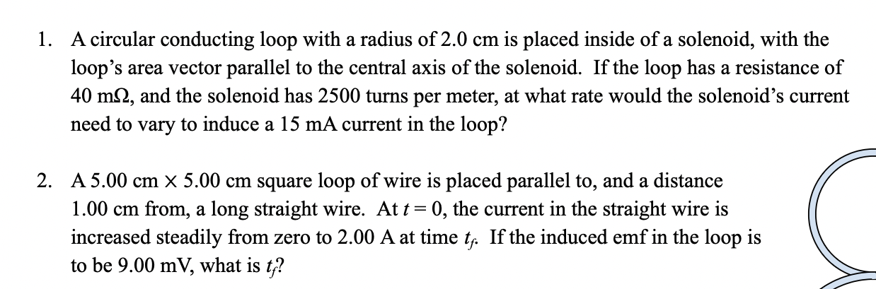 Solved A circular conducting loop with a radius of 2.0 cm is | Chegg.com