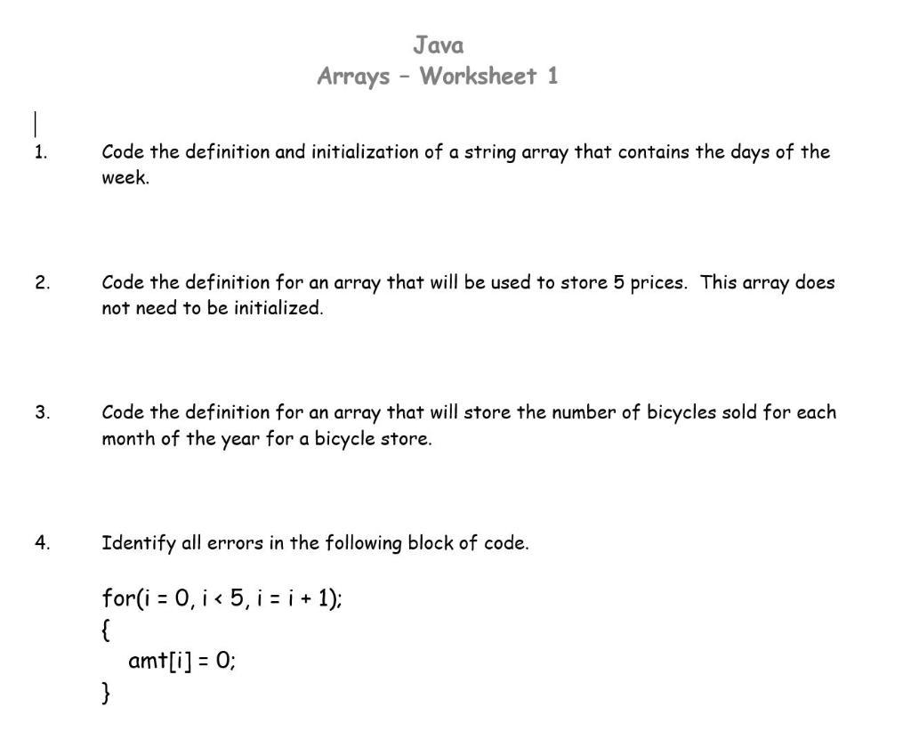 Array Worksheet Due Tomorrow As Of 02 08 2020 And 