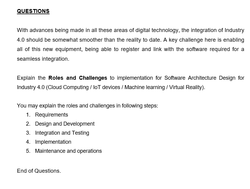 Solved QUESTIONS With advances being made in all these areas | Chegg.com