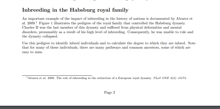 Inbreeding in the Habsburg royal family An important | Chegg.com
