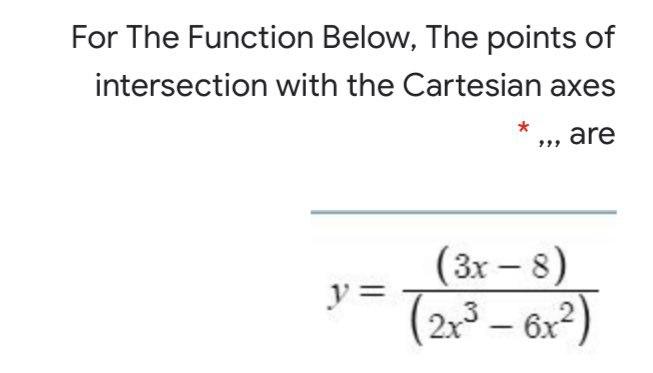 Solved For The Function Below, The points of intersection | Chegg.com