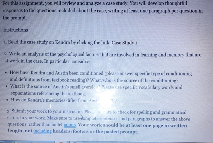 Solved For this assignment, you will review and analyze a | Chegg.com