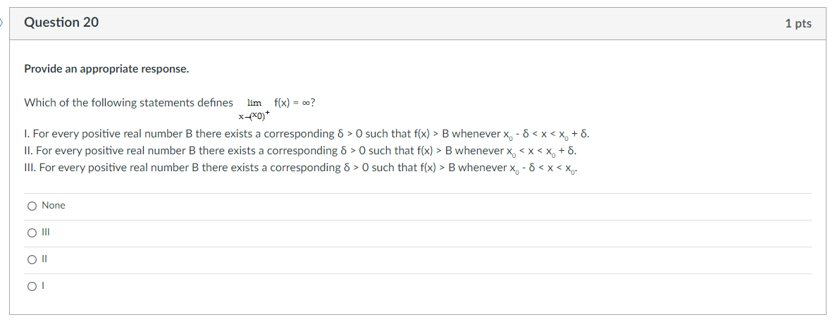 Solved Provide an appropriate response. Which of the | Chegg.com