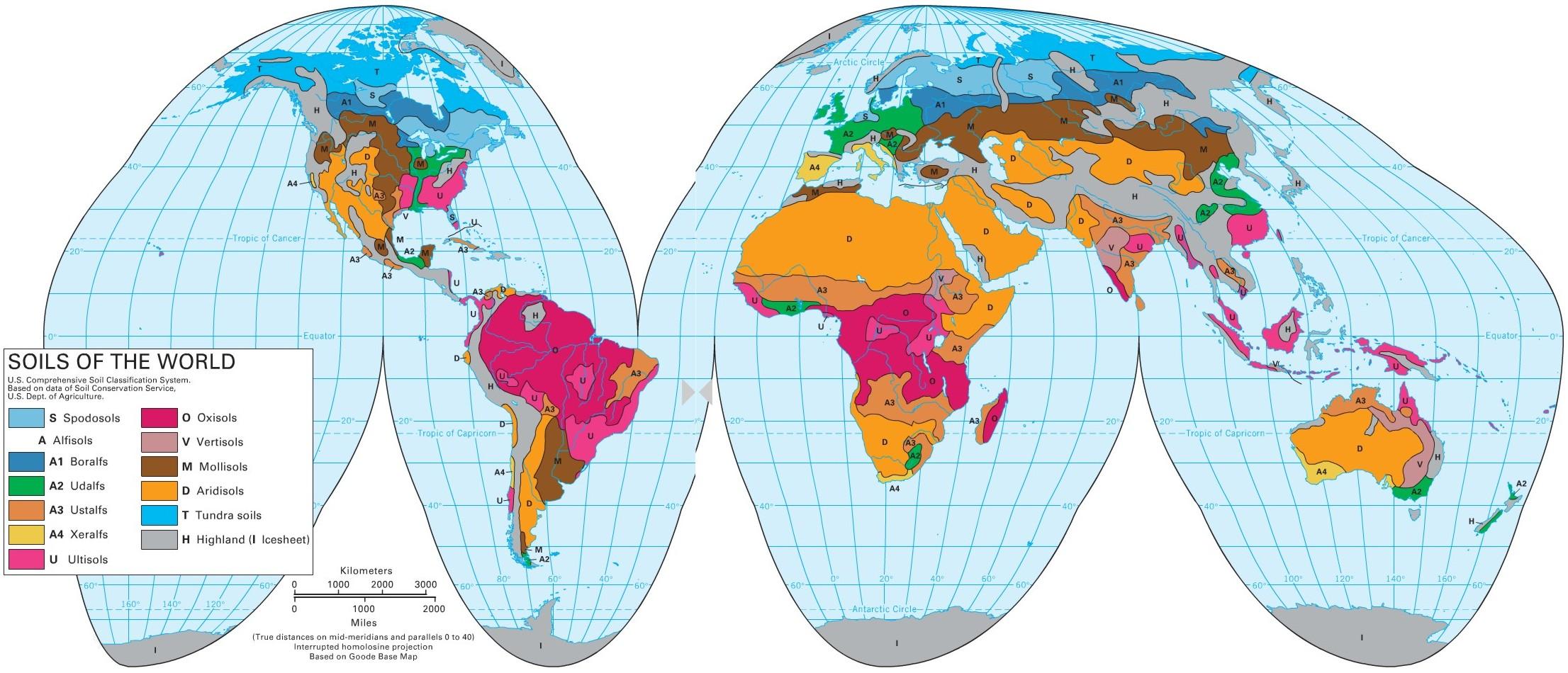 Solved 1. Distribution of Oxisols a. What is the northern | Chegg.com