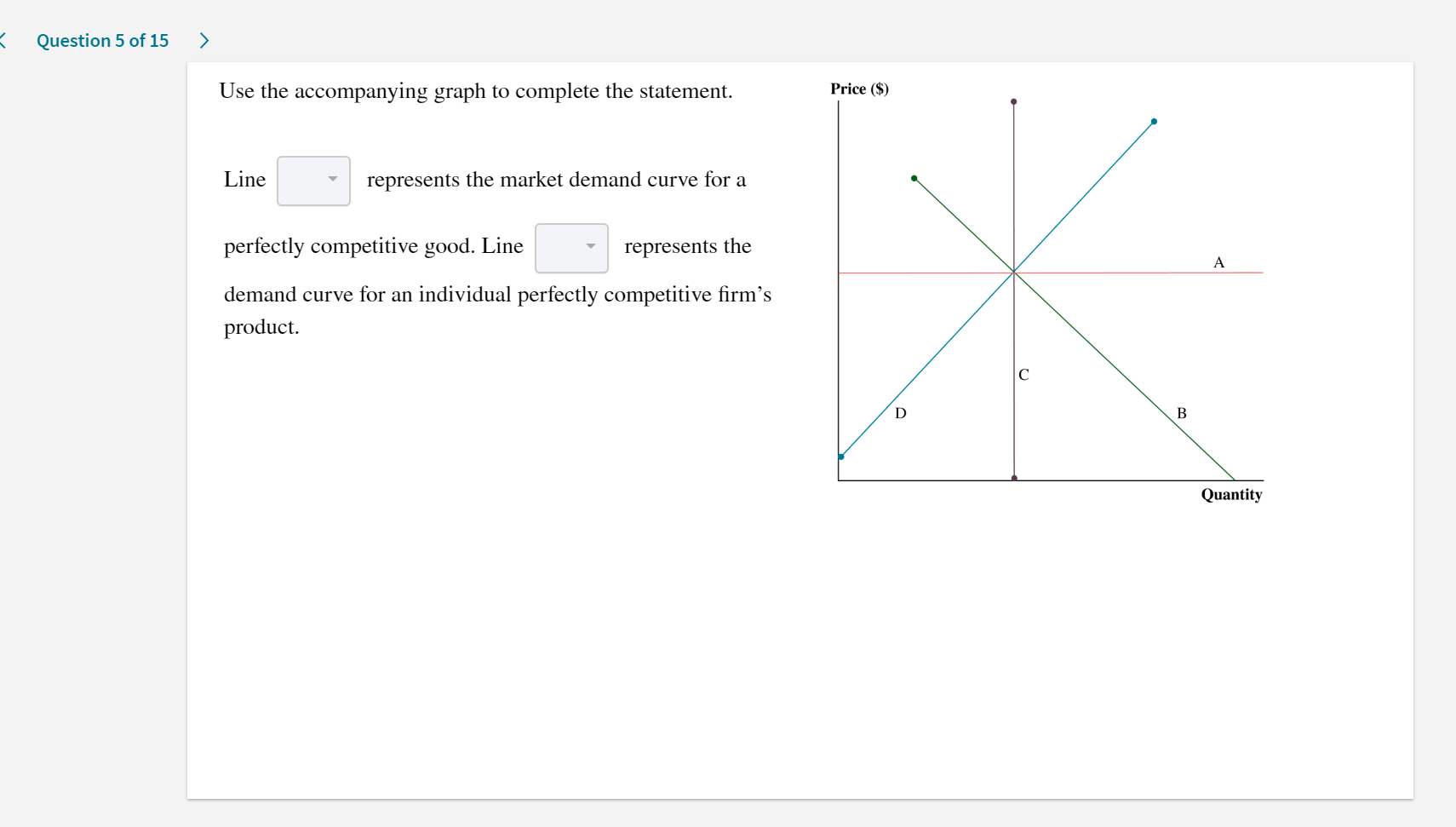 Solved > Question 5 of 15 Use the accompanying graph to | Chegg.com Solved > Question 5 of 15 Use the accompanying graph to | Chegg.com