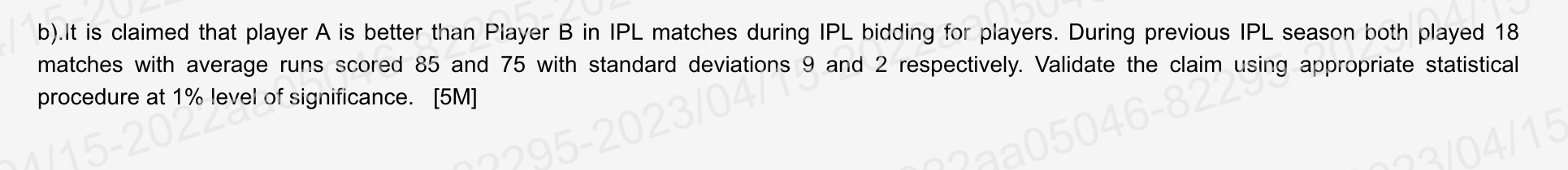 Solved b).It is claimed that player A is better than Player | Chegg.com
