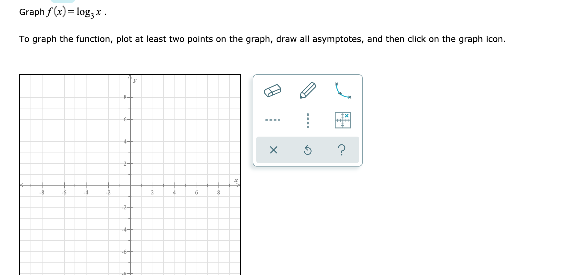 Solved Graph f (x) = log2x . To graph the function, plot at | Chegg.com