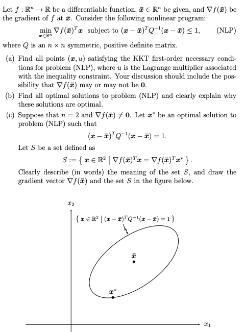DER" Let f:R" + R be a differentiable function, I ER" | Chegg.com