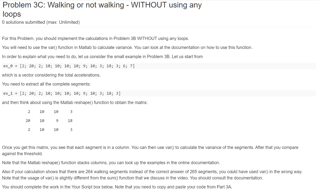 Problem 3A: Walking or not walking - Preliminary | Chegg.com