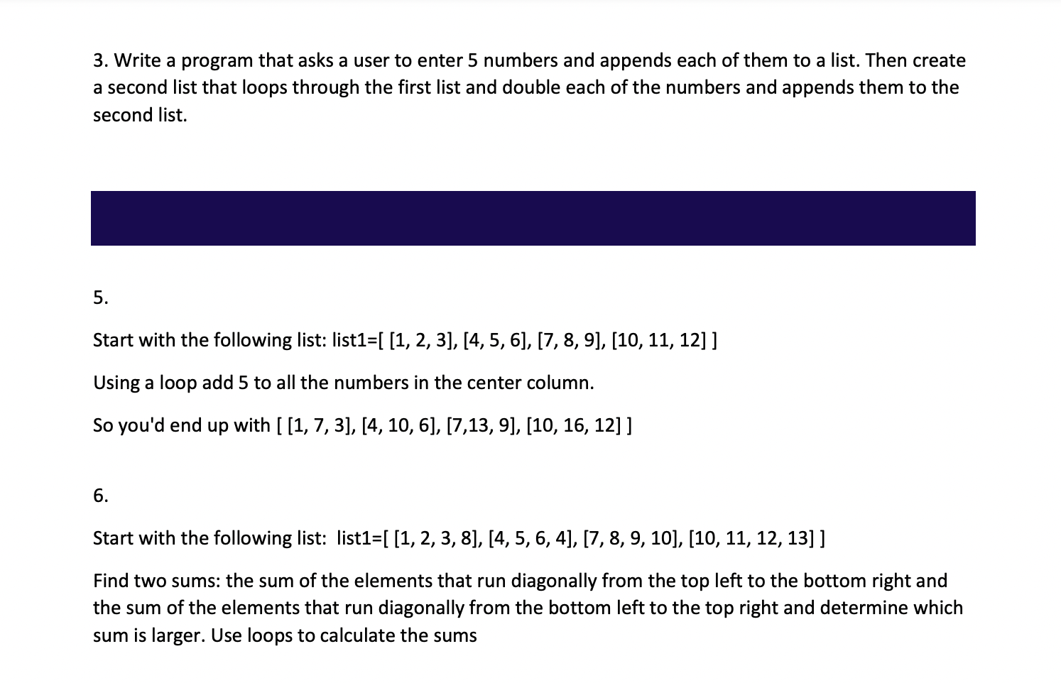 Solved 3. Write a program that asks a user to enter 5 | Chegg.com