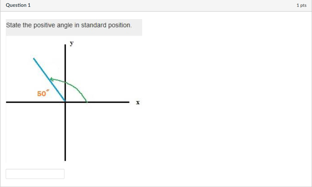 Solved State the positive angle in standard | Chegg.com