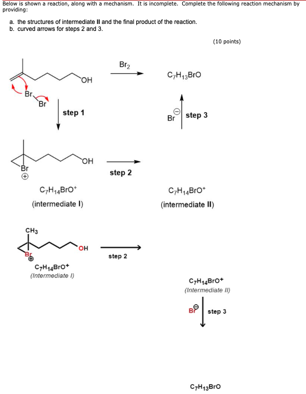 Solved Below is shown a reaction, along with a mechanism. It | Chegg.com