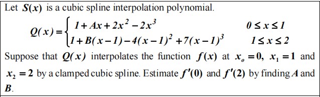 Let S(x) is a cubic spline interpolation polynomial. | Chegg.com