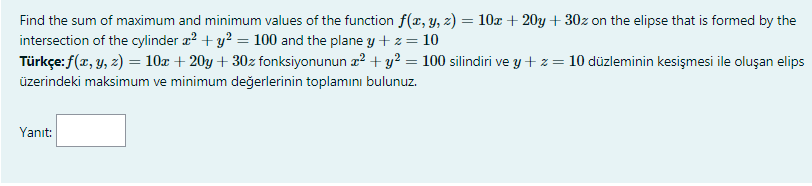 Solved Find the sum of maximum and minimum values of the | Chegg.com