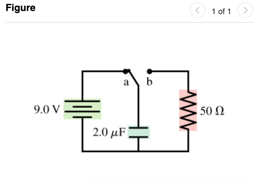 Solved The switch in (Figure 1) has been in position aa for | Chegg.com