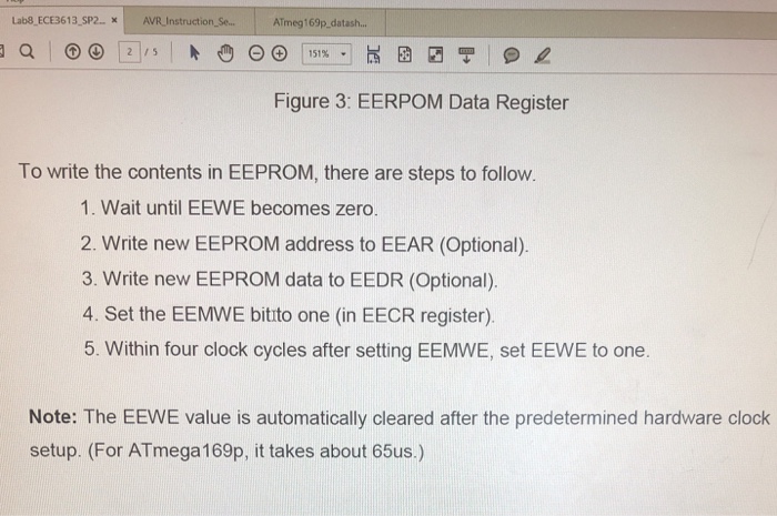 151% Advanced AVR Programming Assembly Spring 2018 | Chegg.com