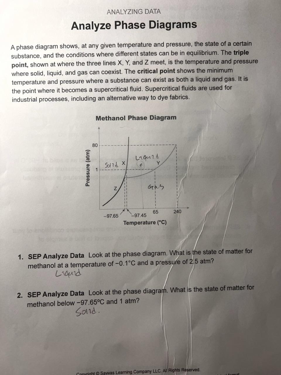 Solved Analyze Phase Diagrams A phase diagram shows, at any | Chegg.com Solved Analyze Phase Diagrams A phase diagram shows, at any | Chegg.com