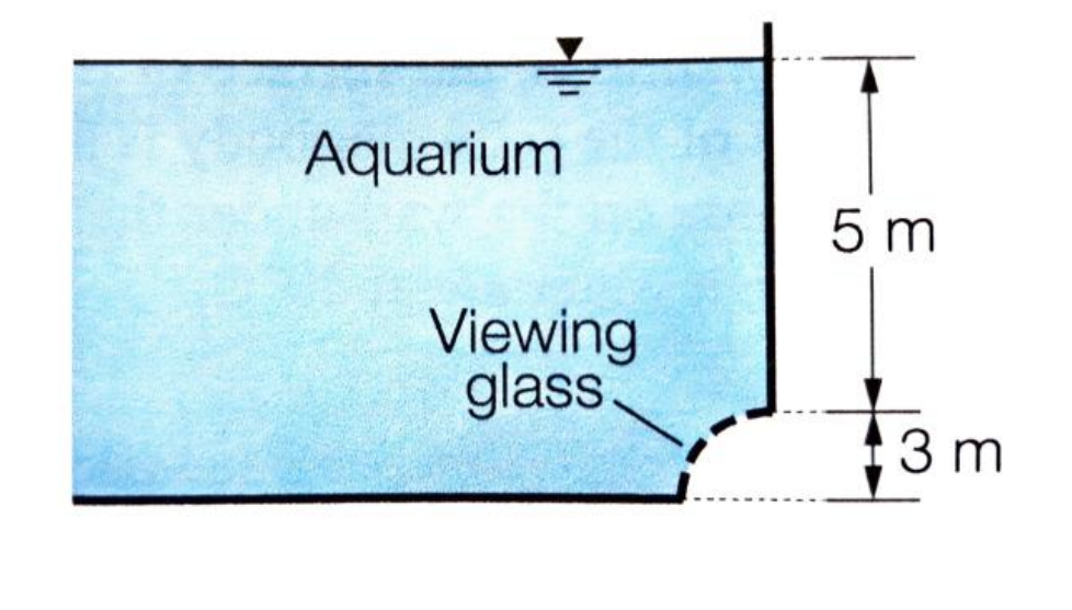 Solved Hydrostatic Force On Curved Surface A 8 M Deep And