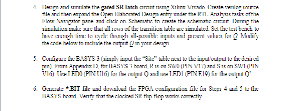 Solved Part 2. Gated SR latch: We can further control the | Chegg.com