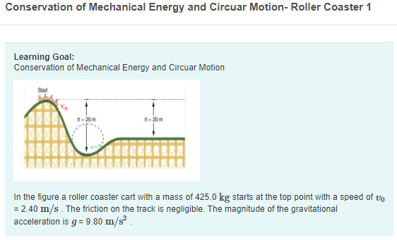 Solved Conservation of Mechanical Energy and Circular | Chegg.com