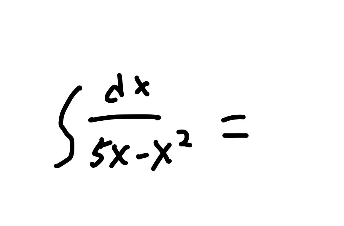 Solved ∫5x−x2dx= | Chegg.com