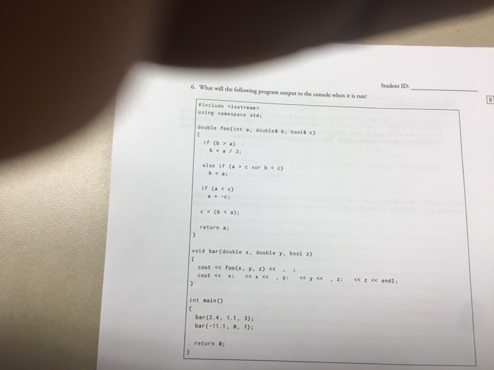 Solved What Will The Following Program Output To The Console 2307