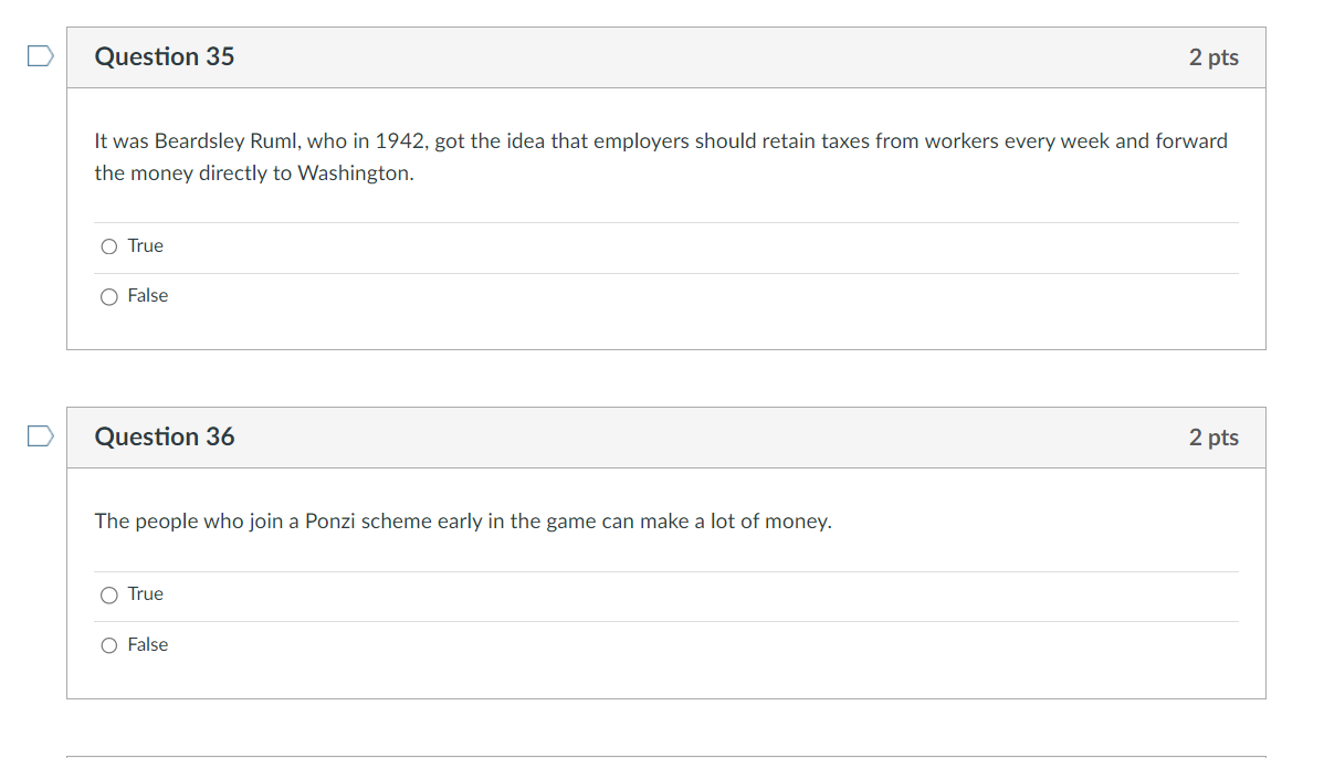 Solved It was Beardsley Ruml, who in 1942, got the idea that | Chegg.com
