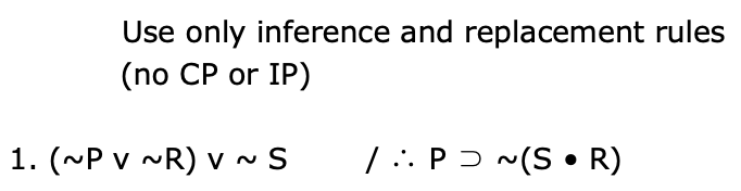 Solved Use only inference and replacement rules (no CP or | Chegg.com