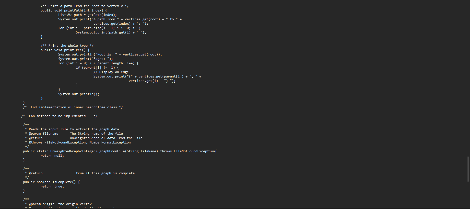 Solved Graph Implementation In this lab you will add | Chegg.com