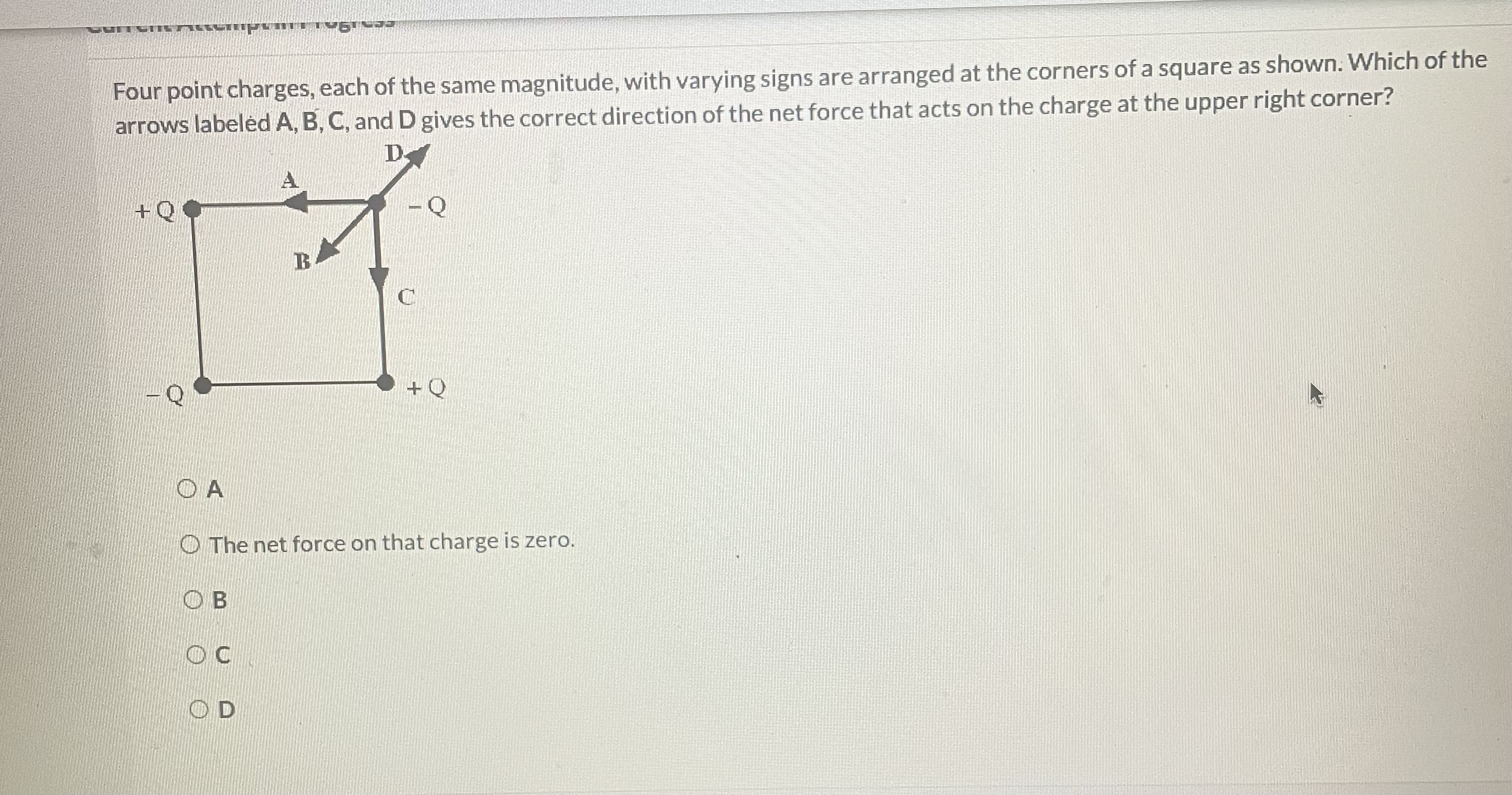 Solved Four point charges, each of the same magnitude, with | Chegg.com