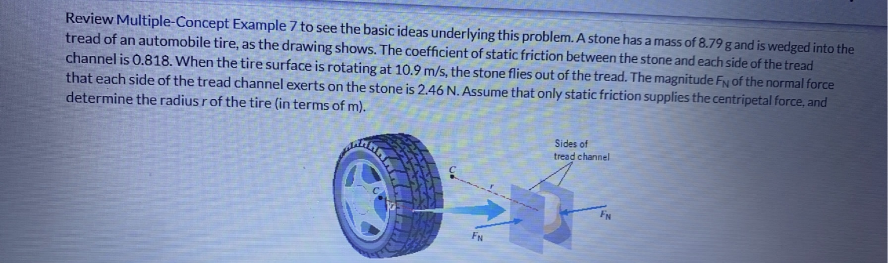 Solved A stone has a mass of 8.79 g and is wedged into the | Chegg.com