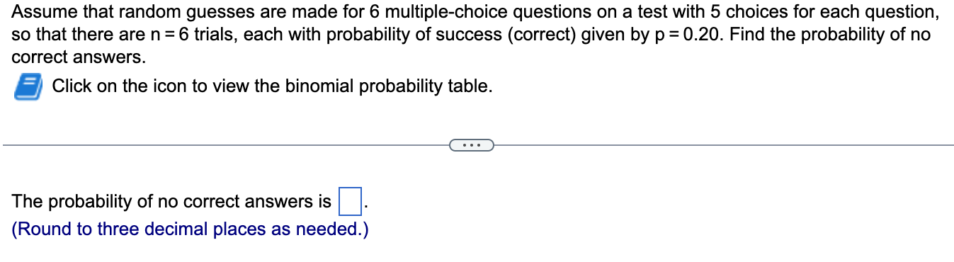 Solved Assume that random guesses are made for 6 | Chegg.com