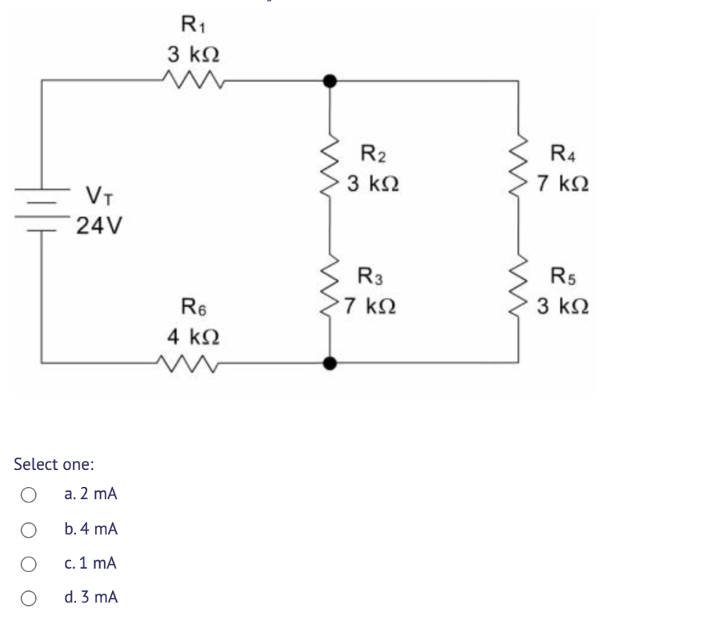 Solved The current through the resistor R5 of the network | Chegg.com
