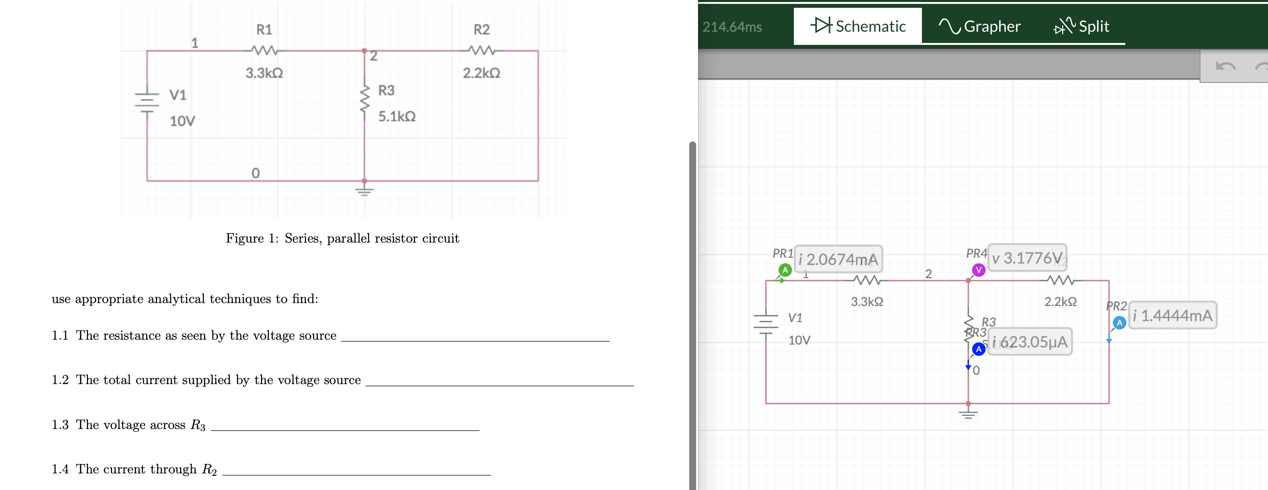 Solved 1 5 The Current Through R3 1 6 The Current Through R1