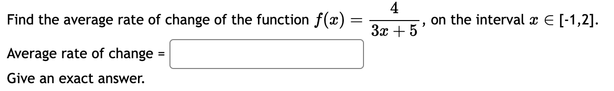 Solved Find the average rate of change of the function | Chegg.com