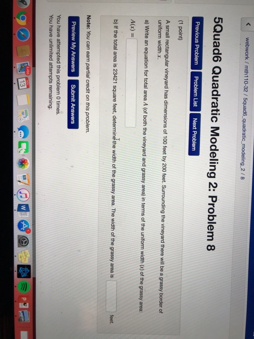 Solved / mth110-32/5quad6 quadratic modeling 2/8 5Quad6 | Chegg.com