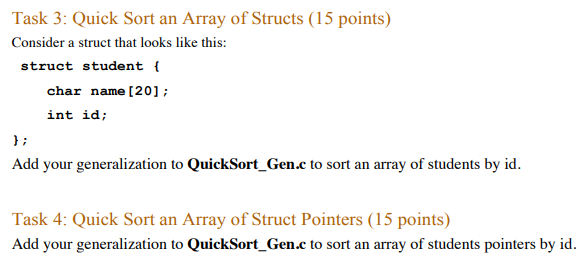 Solved Tasks 1. Implement Quick Sort for an array of string. | Chegg.com Solved Tasks 1. Implement Quick Sort for an array of string. | Chegg.com
