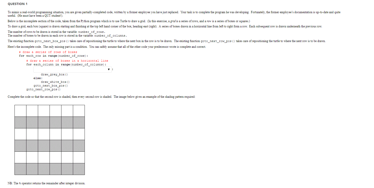 QUESTION 1 To mimic a real-world programming | Chegg.com