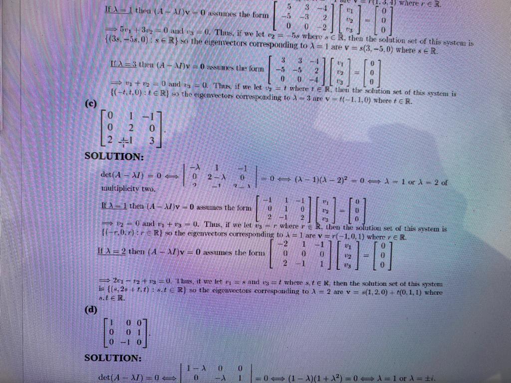 Solved Determine eigenvalues and eigenvectors | Chegg.com