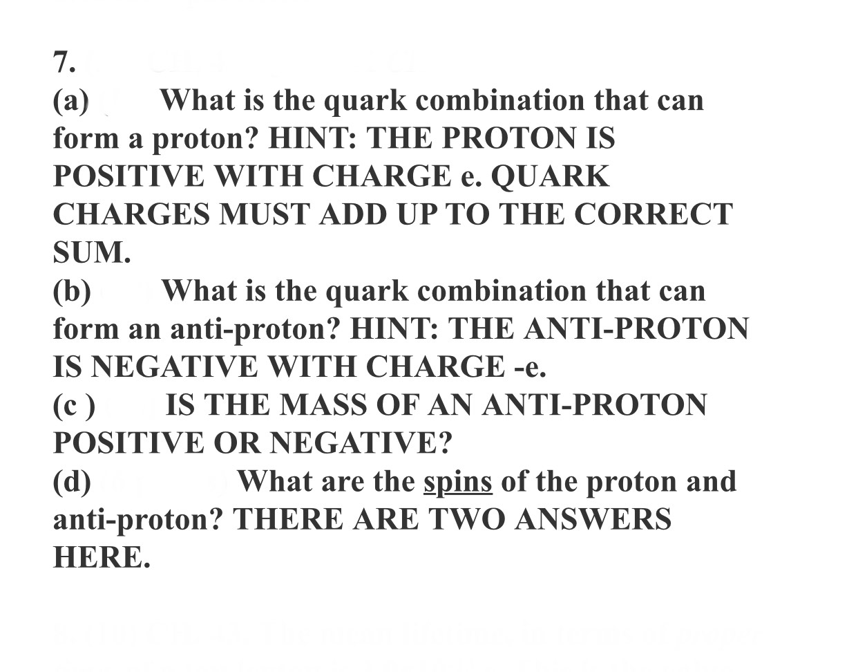 Solved 7. (a) What is the quark combination that can form a | Chegg.com