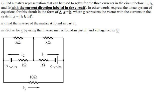 Solved i) Find a matrix representation that can be used to | Chegg.com