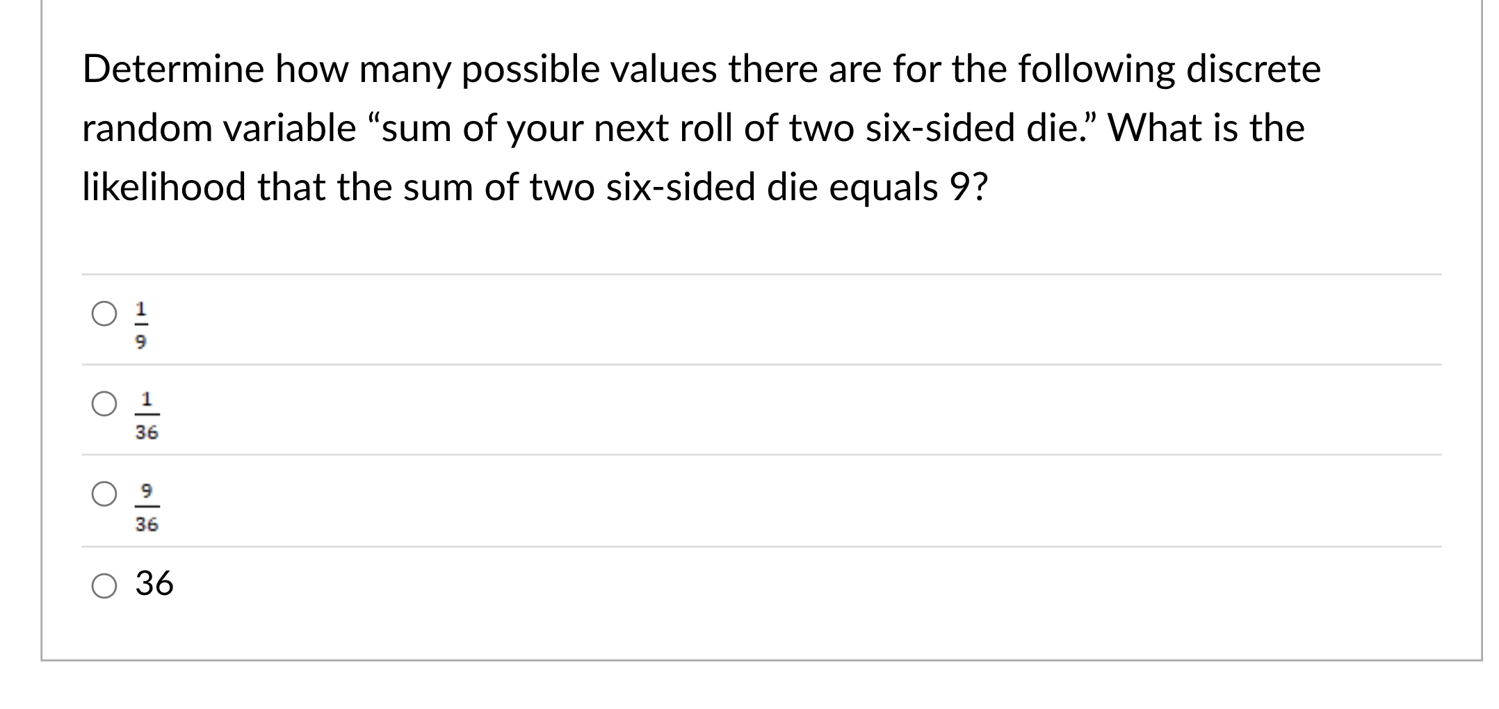 Solved Determine how many possible values there are for the | Chegg.com