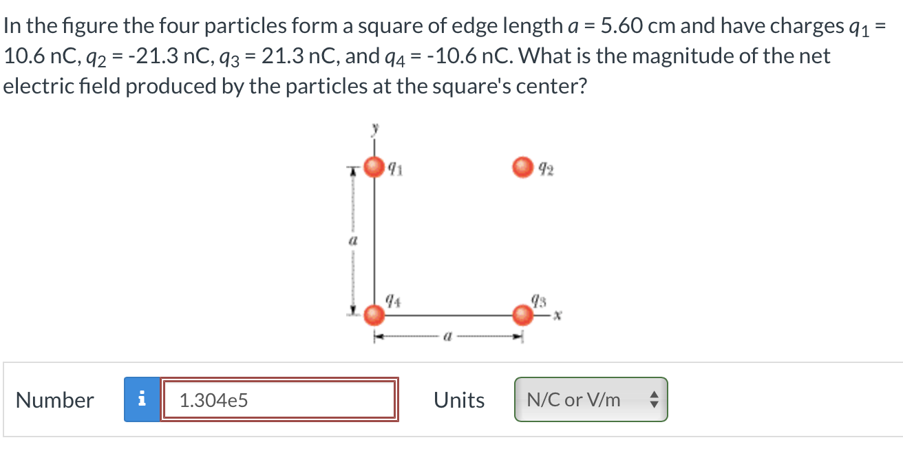 Solved In the figure the four particles form a square of | Chegg.com