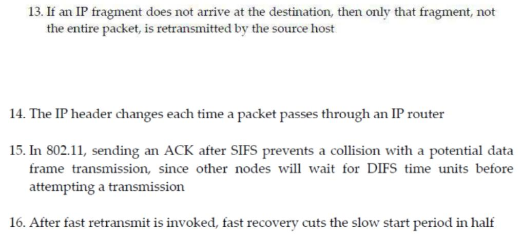 Solved 13. If an IP fragment does not arrive at the | Chegg.com