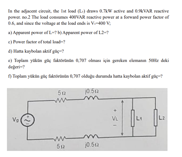 In the adjacent circuit, the 1st ﻿load (L1) ﻿draws | Chegg.com
