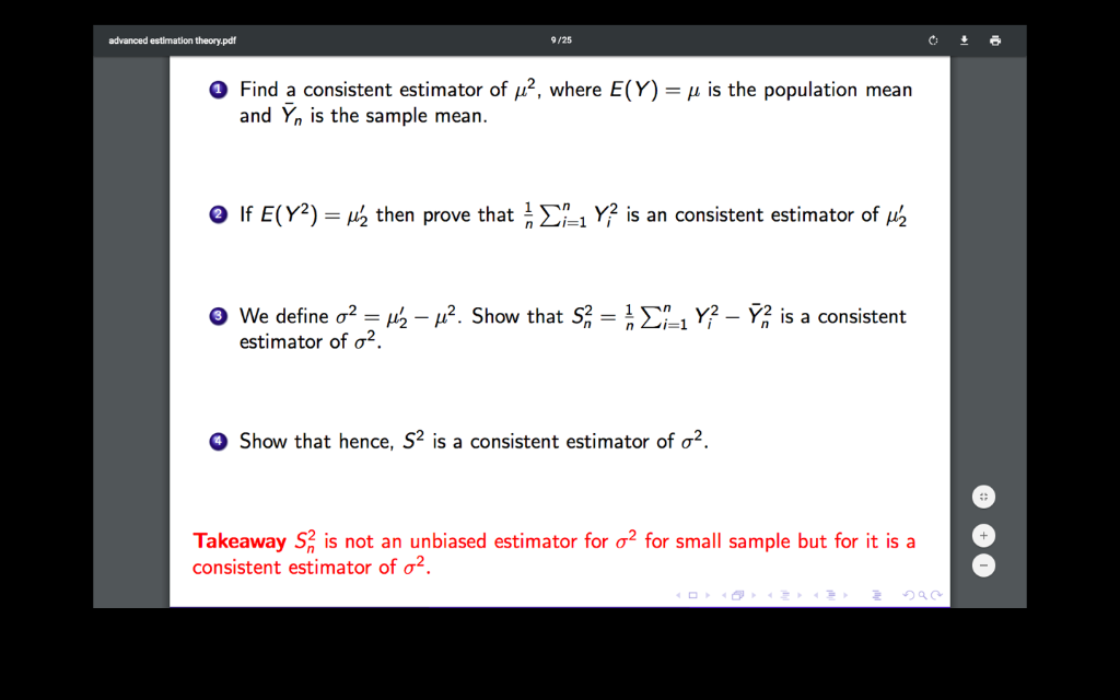 Solved Find a consistent estimator of µ 2 , where E(Y ) = µ | Chegg.com