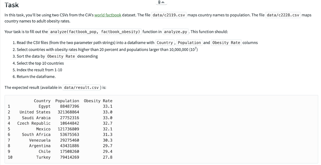 Solved Qa Task In This Task Youll Be Using Two Csvs From 