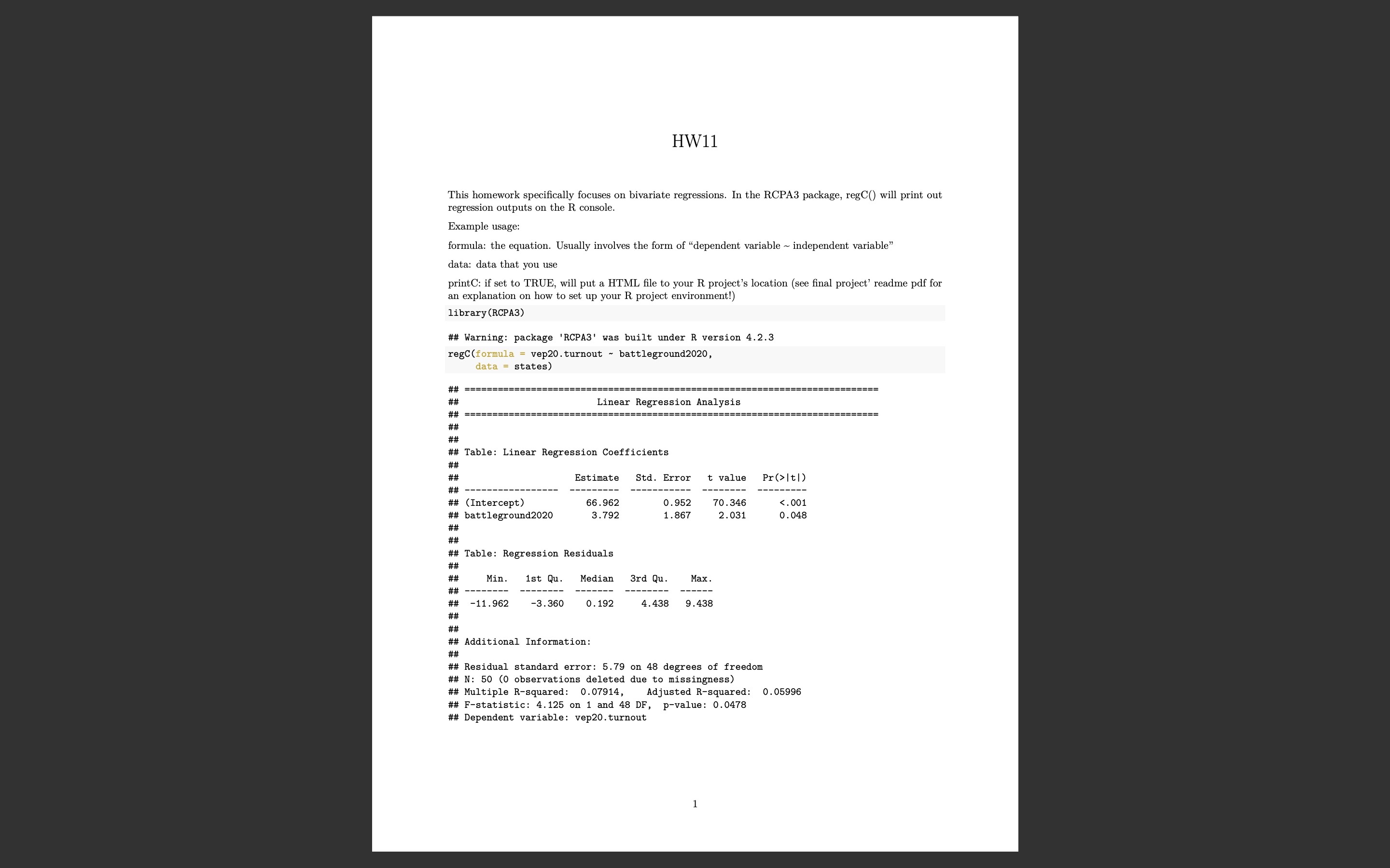 Solved The question is fron the book: An R Companion to | Chegg.com